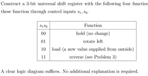 Construct A 3 Bit Universal Shift Register With The