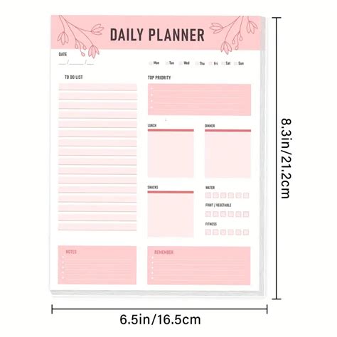 Bubu 일일 플래너 할 일 목록 작업 체크리스트 메모장 생산성 추적기 식사 준비 날짜가 표기되지 않은 티어 Temu