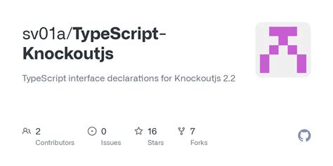 github sv01a typescript knockoutjs typescript interface declarations for knockoutjs 2 2