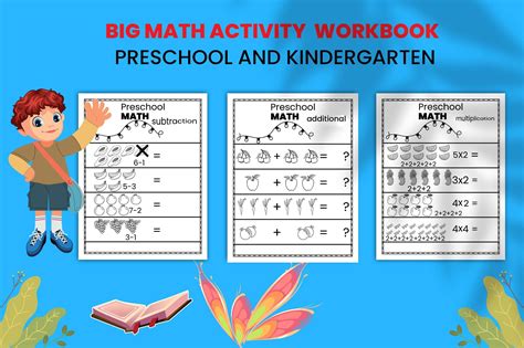 Big Math Tracing Workbook Activity Book Graphic By Design Zone · Creative Fabrica
