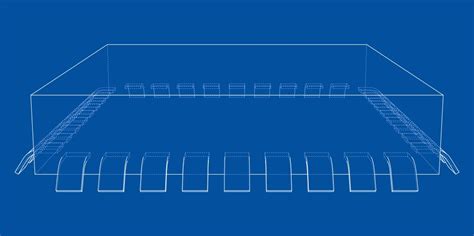3d microchip rendering royalty free vector image