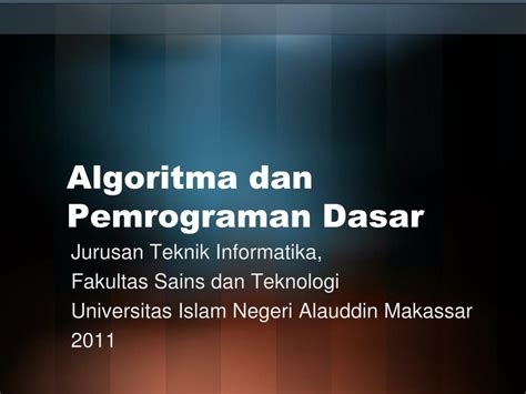 PPT Algoritma Dan Pemrograman Dasar PowerPoint Presentation Free Download ID