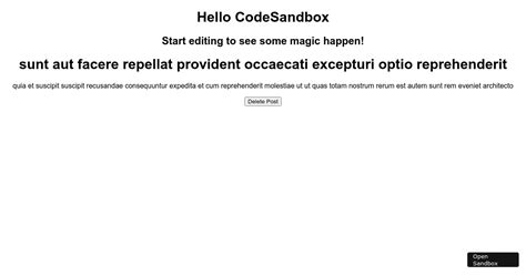 React Typescript Codesandbox