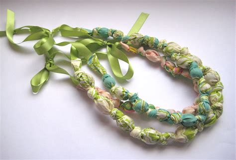 Bead And Knot Fabric Necklace Tutorial Skip To My Lou