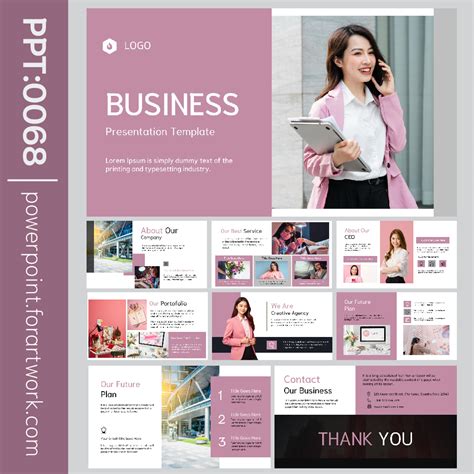 เทมเพลต Powerpoint ประวัติส่วนตัว สีชมพู สวยๆ 0068 เทมเพลต