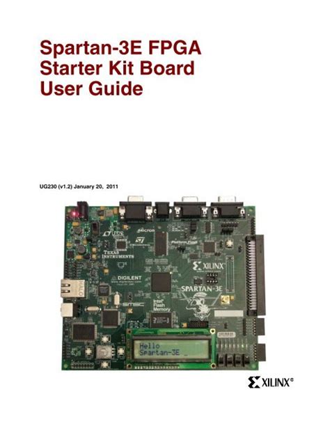 Xilinx Ug230 Spartan 3e Fpga Starter Kit Board User Guide