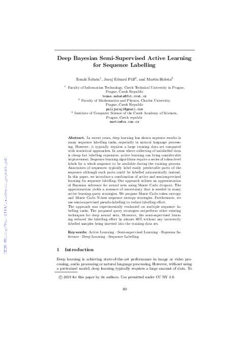 Pdf Deep Bayesian Semi Supervised Active Learning For Sequence Labelling