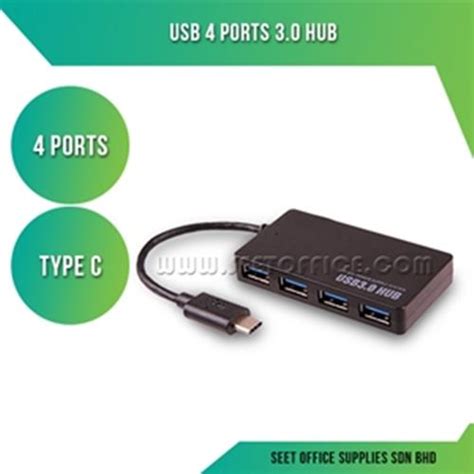 USB TYPE C TO 4 PORTS USB 3 0 HUB Seet Office Supplies Malaysia