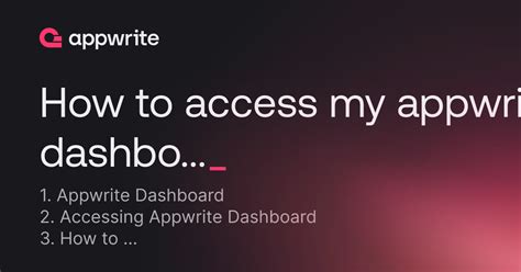 How To Access My Appwrite Dashboard In Another Device Threads Appwrite
