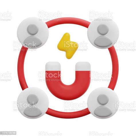 3d 인바운드 마케팅 아이콘 벡터입니다 흰색 배경에 격리 3d 온라인 마케팅 및 소셜 미디어 개념 만화 최소한의 스타일 3d 자석 및 고객 아이콘 벡터 렌더링 그림 3차원