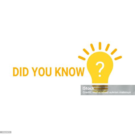 노란 전구로 알고 계셨습니까 귀하의 정보 및 주요 팁 또는 빠른 힌트를 위해 Fyi의 개념 플랫 미니멀 스타일 현대 간단한 로고 타입 그래픽 아트 디자인 흰색 배경에 고립