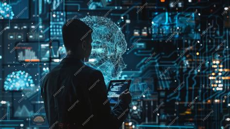 Premium Photo Artificial Intelligence Ai Big Data Internet Of Things Iot Business Man Uses