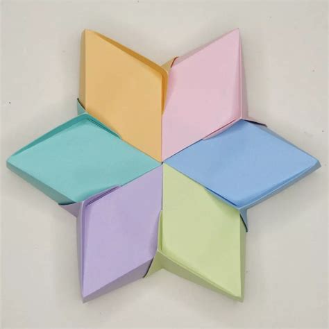 Easy Origami Star Modular Hexagon