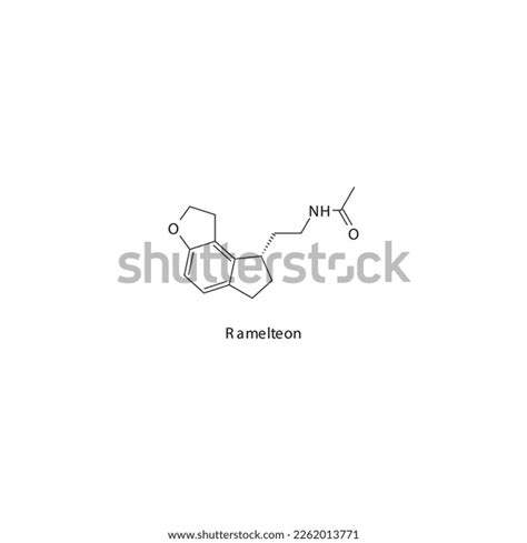 Ramelteon Flat Skeletal Molecular Structure Metaltonin Stock Vector Royalty Free 2262013771