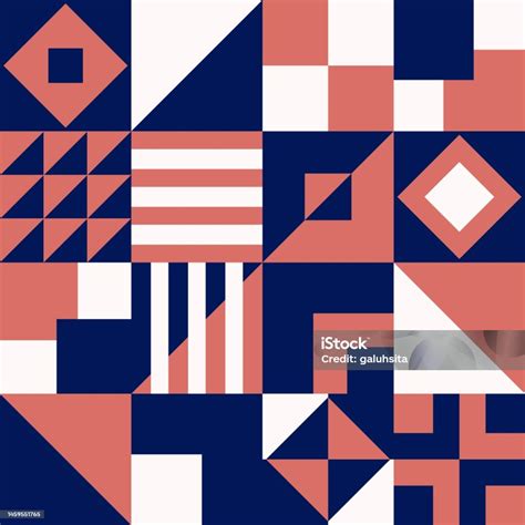 기하학적 트위스트가 있는 네오 지오 패턴 대담한 색 구성표로 눈에 띄는 디자인을 만들기에 완벽합니다 0명에 대한 스톡 벡터 아트