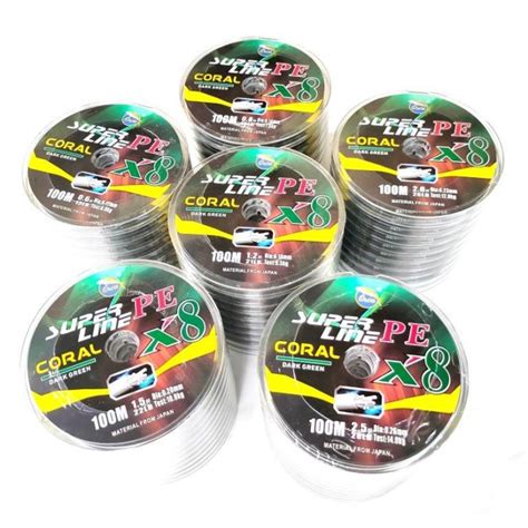 Jual Senar Pe X8 Orca Coral Dark Green Connecting 100 Meter Shopee