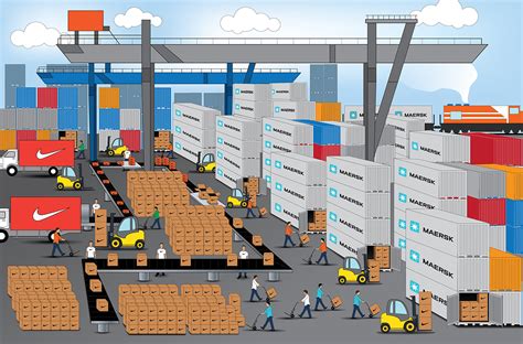 Nike Container Yard Illustration On Behance