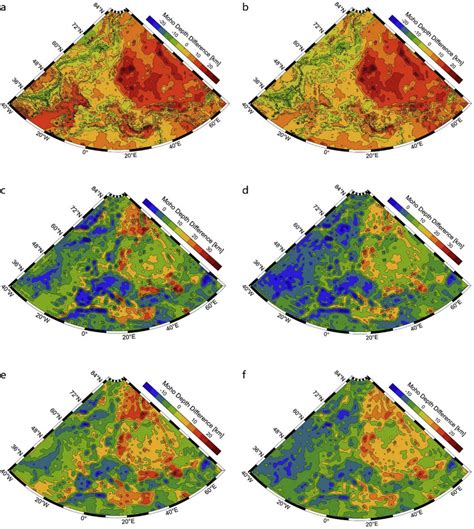 The Moho Depth Differences A D A M Dr C M À D Crust1 0 Download Scientific Diagram