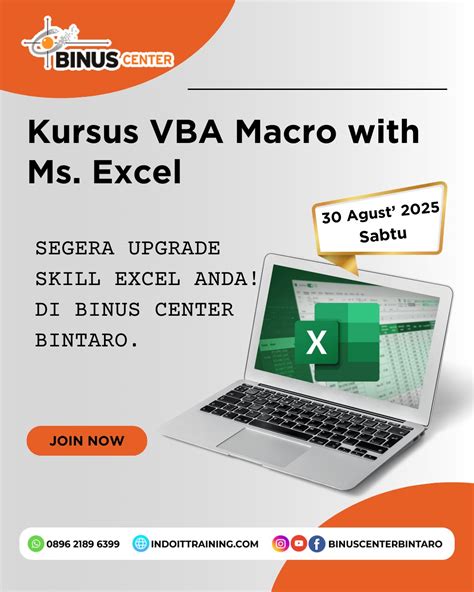 Kursus Vba And Macro Dengan Microsoft Excel Bogor Semarang Palembang