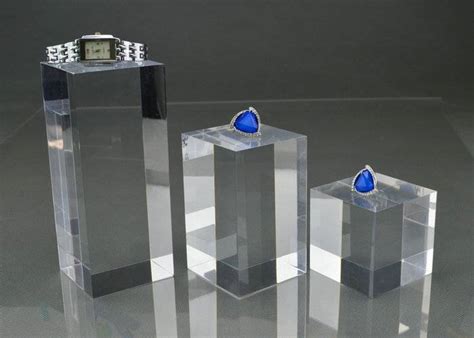 Polished Acrylic Solid Block Risers Rectangle Plexiglass Solid Cube