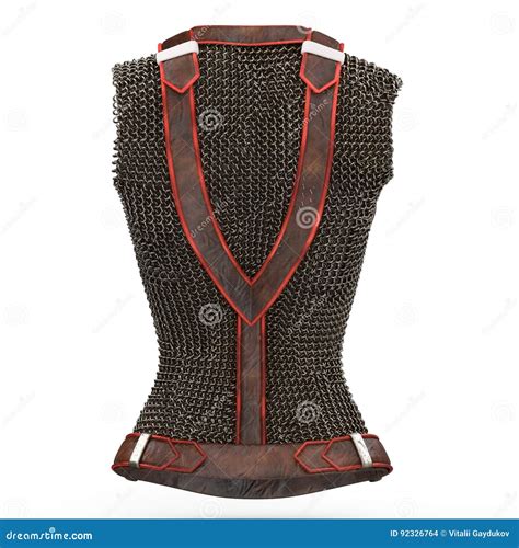 Female Chain Armor Made Of Metal On Isolated White Background D Illustration Stock Photo