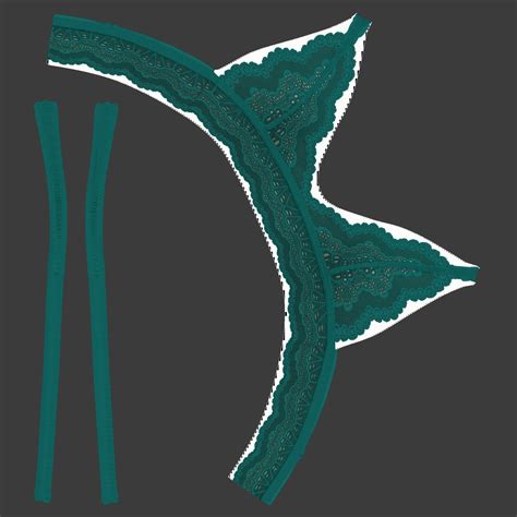 3d Model Red Lace Bralet Top Vr Ar Low Poly Cgtrader