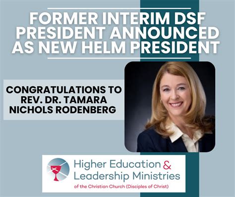 Former Interim Dsf President Is Announced As New Helm President