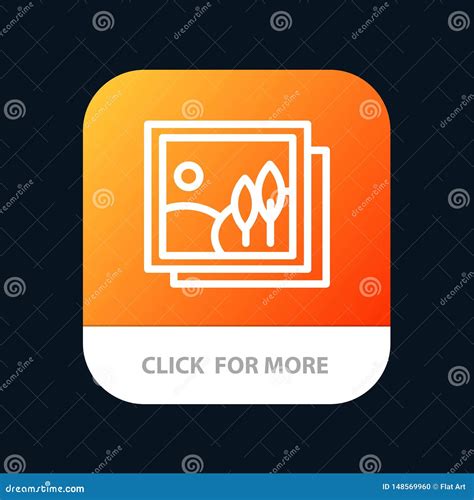 Frame Gallery Image Picture Mobile App Button Android And Ios Line