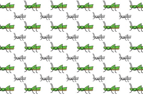 Flat Grasshopper Insect Pattern Background 25846822 Vector Art At Vecteezy