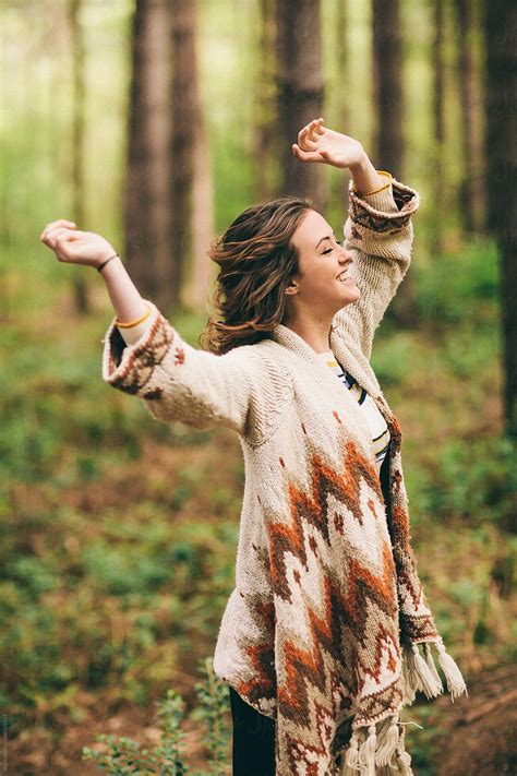 Teenage Girl Expressing Freedom In Nature By Stocksy Contributor Kkgas Stocksy