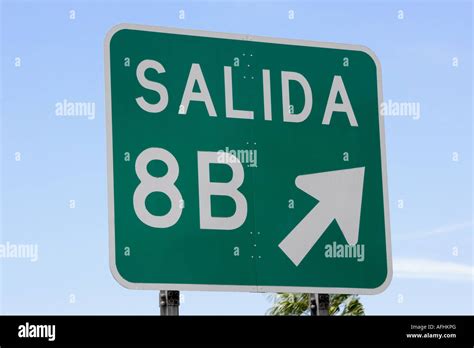Freeway Exit Sign Spanish Stock Photo Alamy