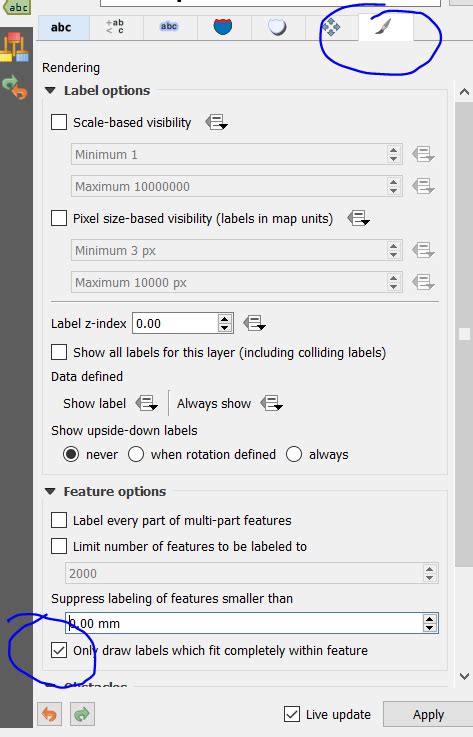 Labeling Forcing Label Placement To Be Always Inside Polygon Using