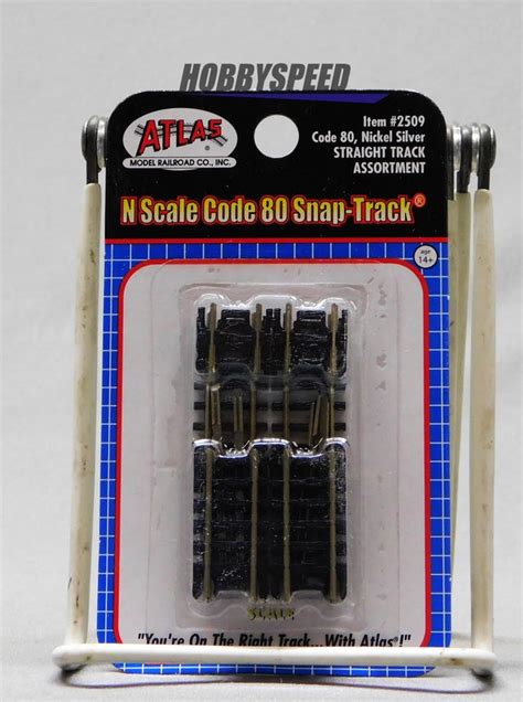 Atlas N Scale Code 80 Snap Track Straight Track Assortment 10 Pieces 2509