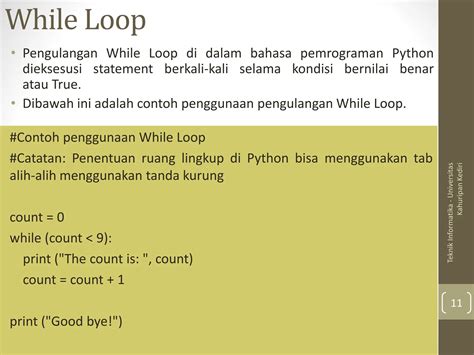 Pertemuan Xiii Kondisi And Perulangan Pythonpptx