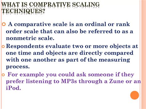 Comparative Scaling Techniques In Business Research Pptx