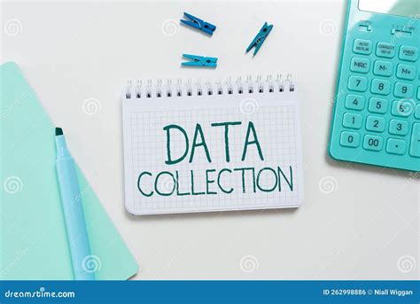 Hand Writing Sign Data Collection Business Concept Gathering And Measuring Information On