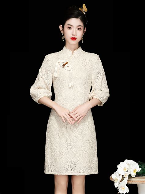 Chinese Style Qipao Short Womens Dress