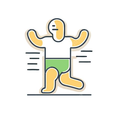 Running Icon Running Line Icon Vector Illustration A Lineal Icon Depicting Boogie Man On White