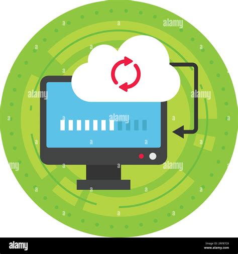 Data Defragmentation Or Reorganizing Vector Icon Design Cloud