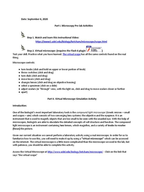 Virtual Laboratory Microscope Simulation Pdf Optical Devices Atomic