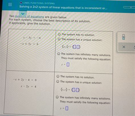 Solved O Lines Functions Systems Solving A 2x2 System Of