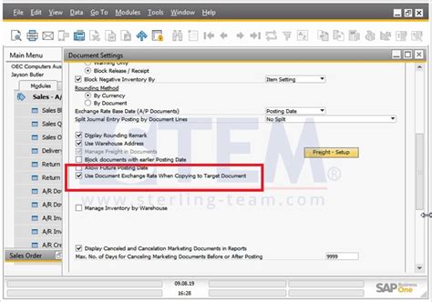 Base Document Exchange Rate Copied To Target Document