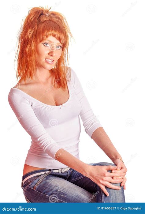 Redhead Woman Stock Image Image Of Hair Long Female