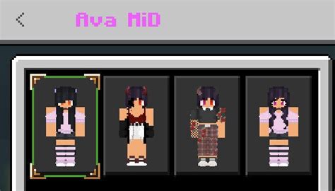 My Inner Demons Ava Skin Pack Minecraft Skin Packs