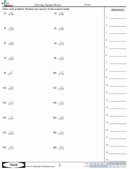 Simplify Square Roots Worksheet Chessmuseum Template Library