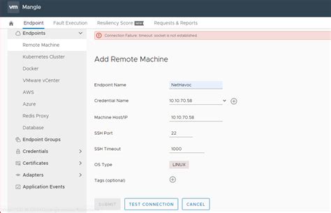 Connection Failure Timeout Socket Is Not Established Issue Vmware Mangle GitHub