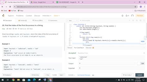 100daysofleetcode 28findtheindexofthefirstoccurrenceinastring Lavanya V