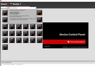 CC R Unable To Open Device Control Panel SmartRF Studio Other Wireless Technologies