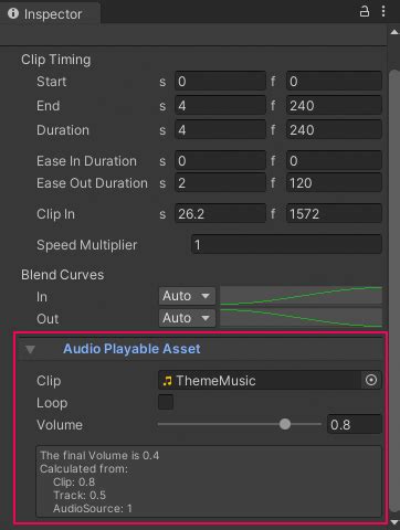 Audio Clip Properties Timeline 1 8 4