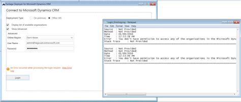 Crm Connection Error “you Dont Have Permission To Access Any Of The Organizations In The